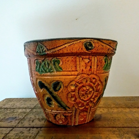 Accents | Thai Colorful Handpainted Flower Pot | Poshmark